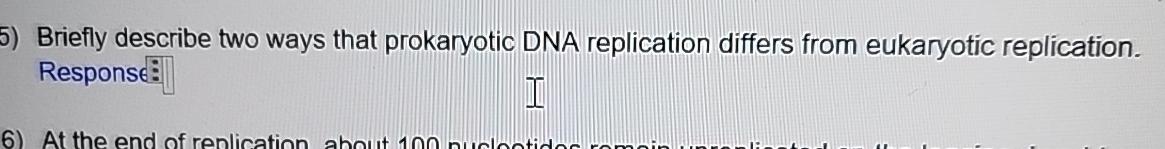 Solved Briefly describe two ways that prokaryotic DNA | Chegg.com