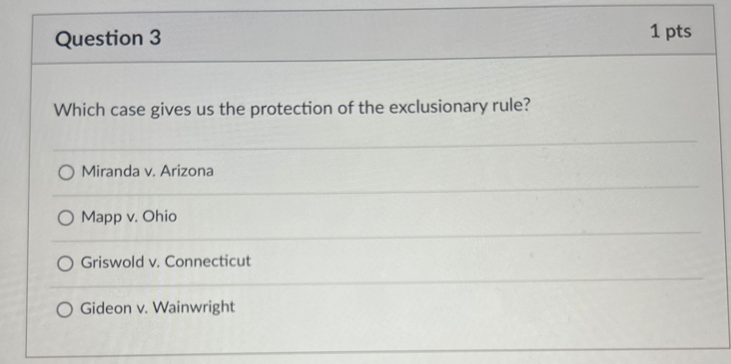 Solved Question 31 ﻿ptsWhich case gives us the protection of | Chegg.com