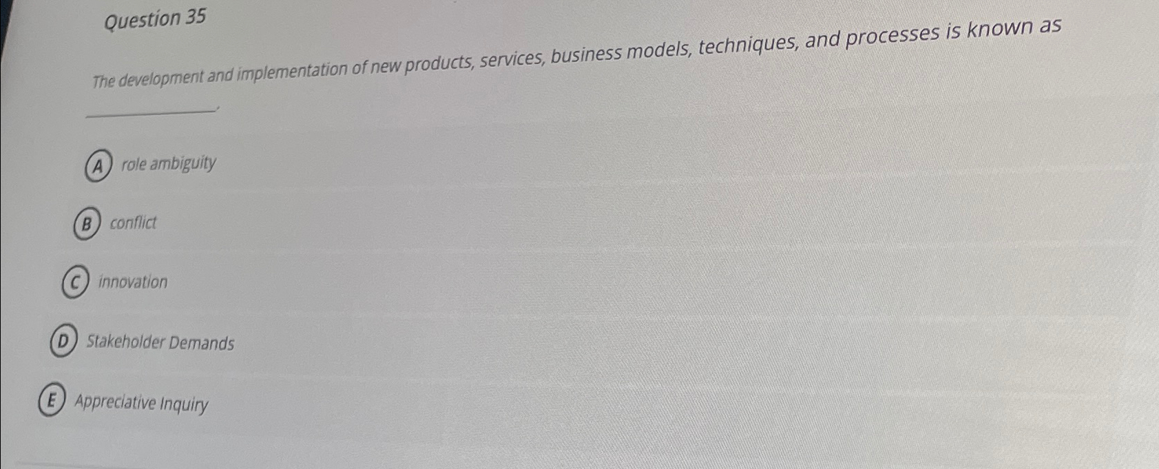 Solved Question 35The development and implementation of new | Chegg.com