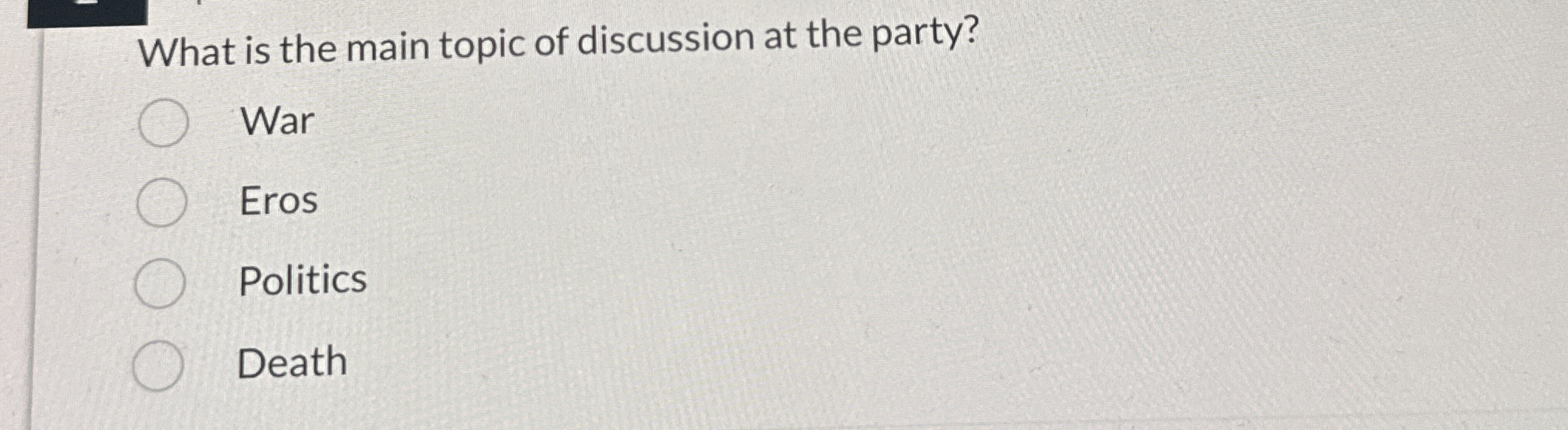 Solved What is the main topic of discussion at the | Chegg.com