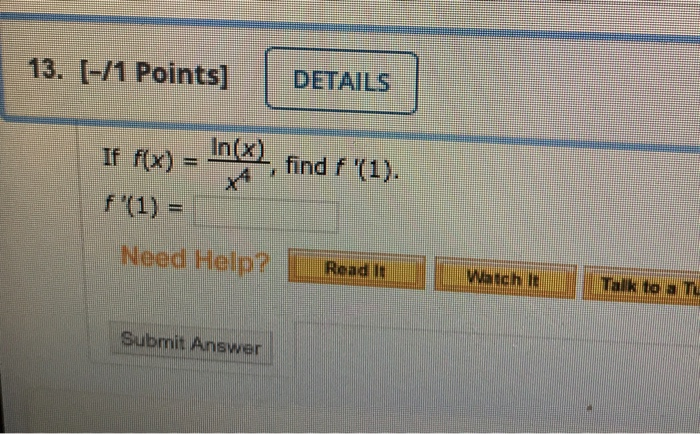 Solved Tutorial Exercise Differentiate the function. f(x) = | Chegg.com
