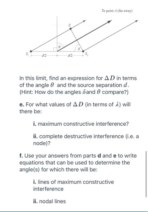 2. Deriving the Model for Two-Source Interference The | Chegg.com