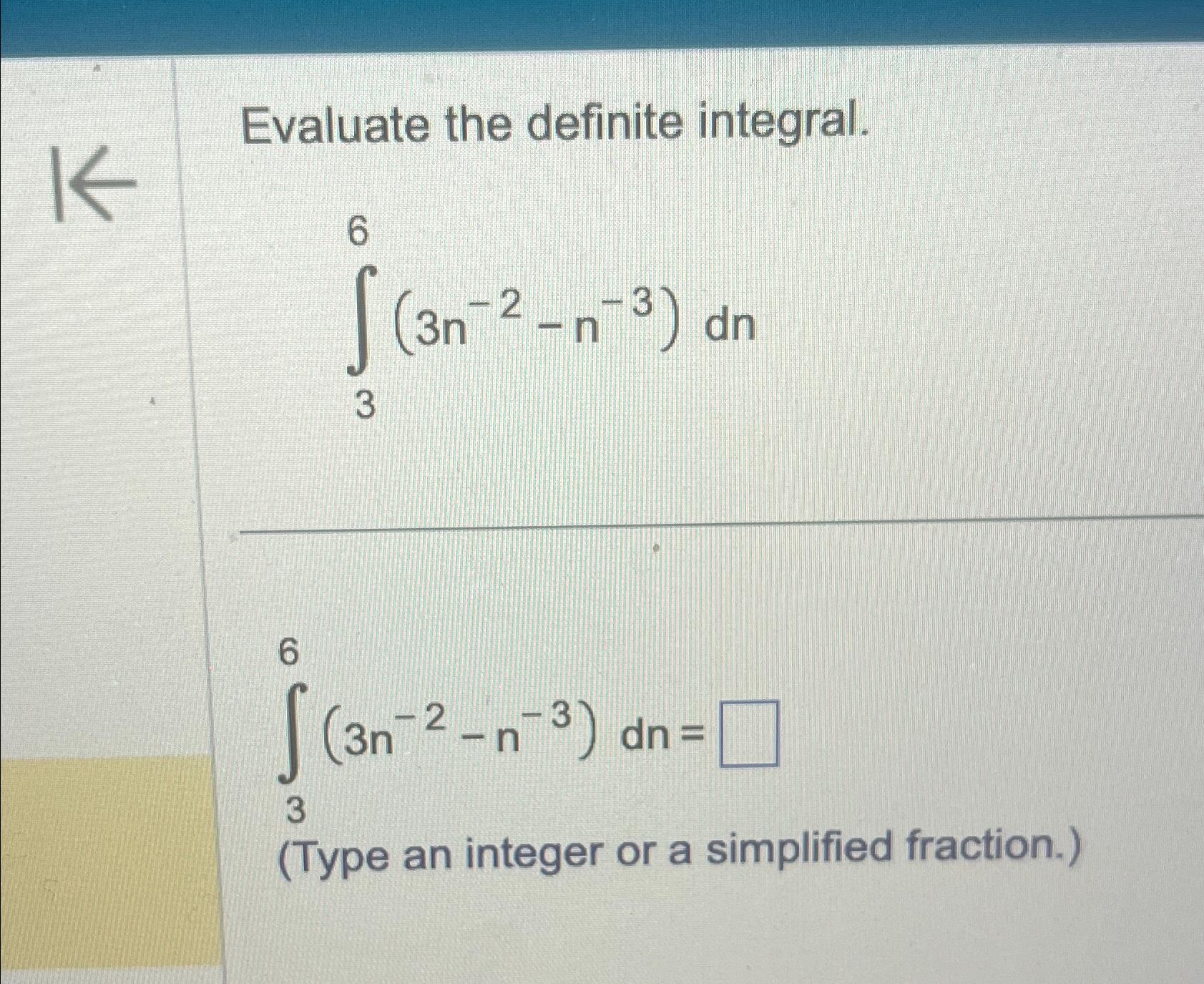 Solved Evaluate the definite | Chegg.com