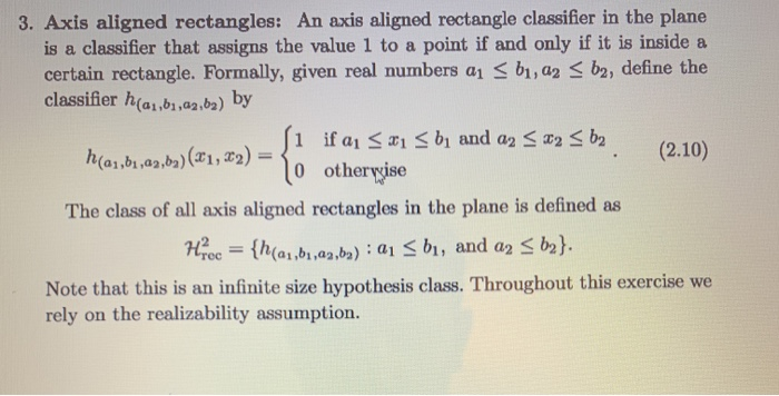 Solved 3. Axis aligned rectangles: An axis aligned rectangle | Chegg.com