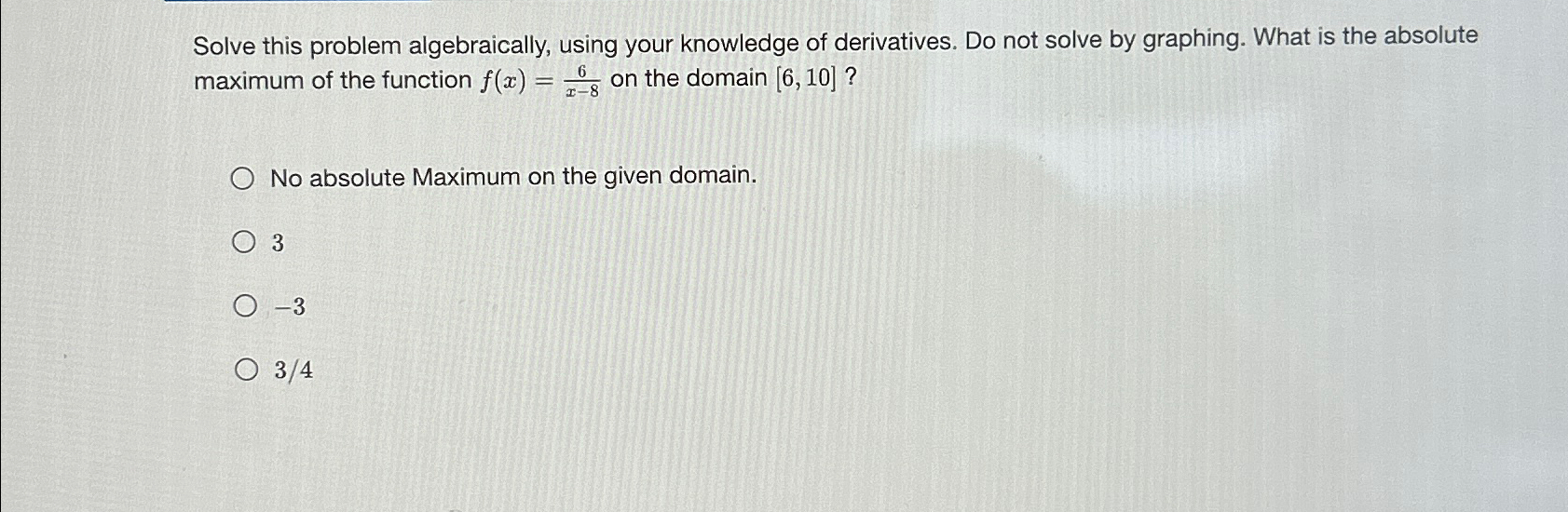 Solved Solve this problem algebraically, using your | Chegg.com