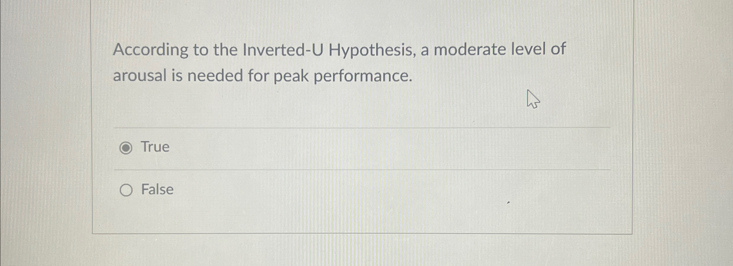 Solved According to the Inverted-U Hypothesis, a moderate | Chegg.com