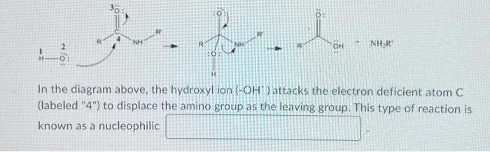 Solved In the diagram above, the hydroxyl ion (-OH:) attacks | Chegg.com
