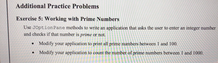 Solved Additional Practice Problems Exercise 5: Creating an | Chegg.com