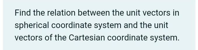Solved Find the relation between the unit vectors in | Chegg.com