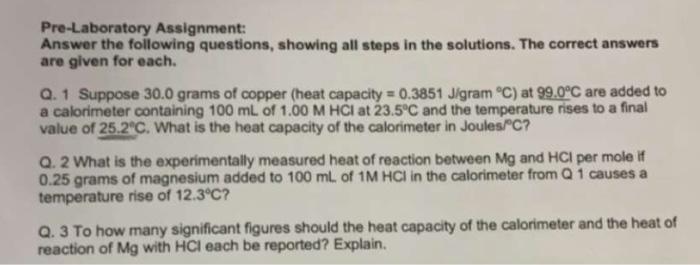 Solved Pre-Laboratory Assignment: Answer the following | Chegg.com
