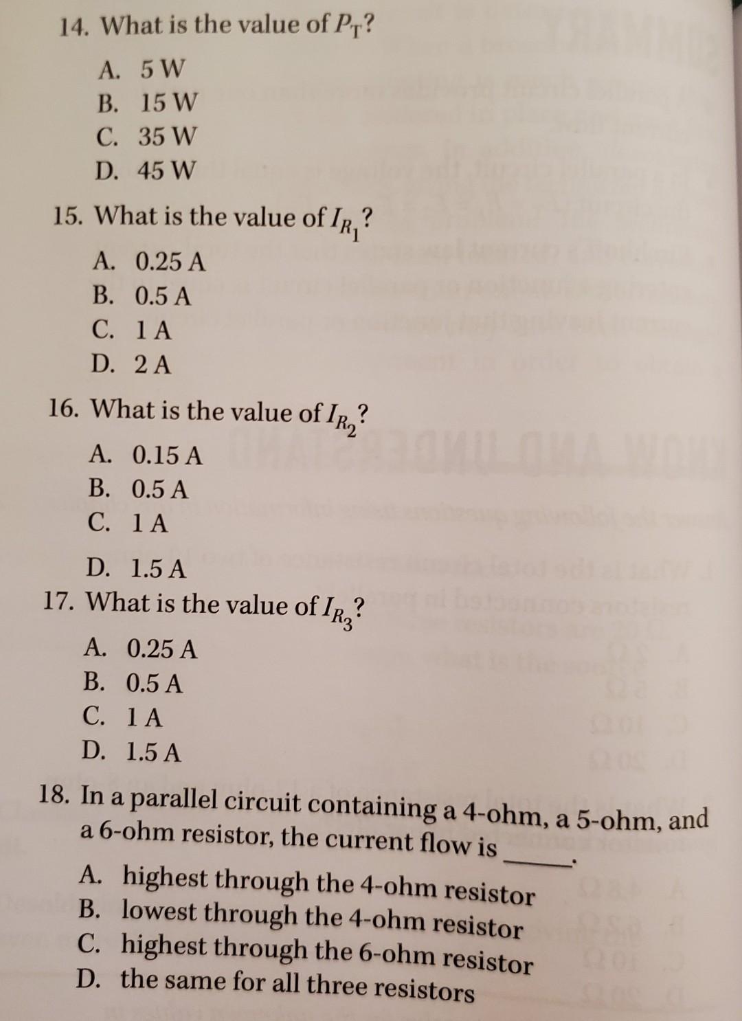 Solved Use the circuit below to solve for the unknown values | Chegg.com