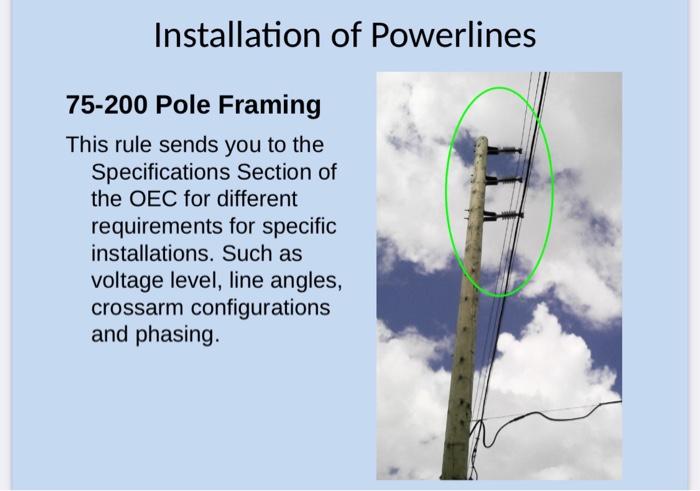 Solved Installation of Powerlines Design Process: Some | Chegg.com