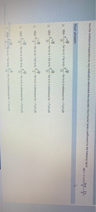 Solved Use the method of inspection (or any method) to | Chegg.com