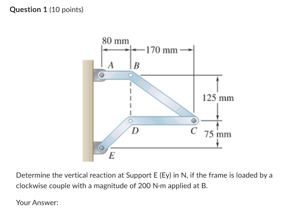 Solved Question 1 (10 ﻿points)Determine the vertical | Chegg.com