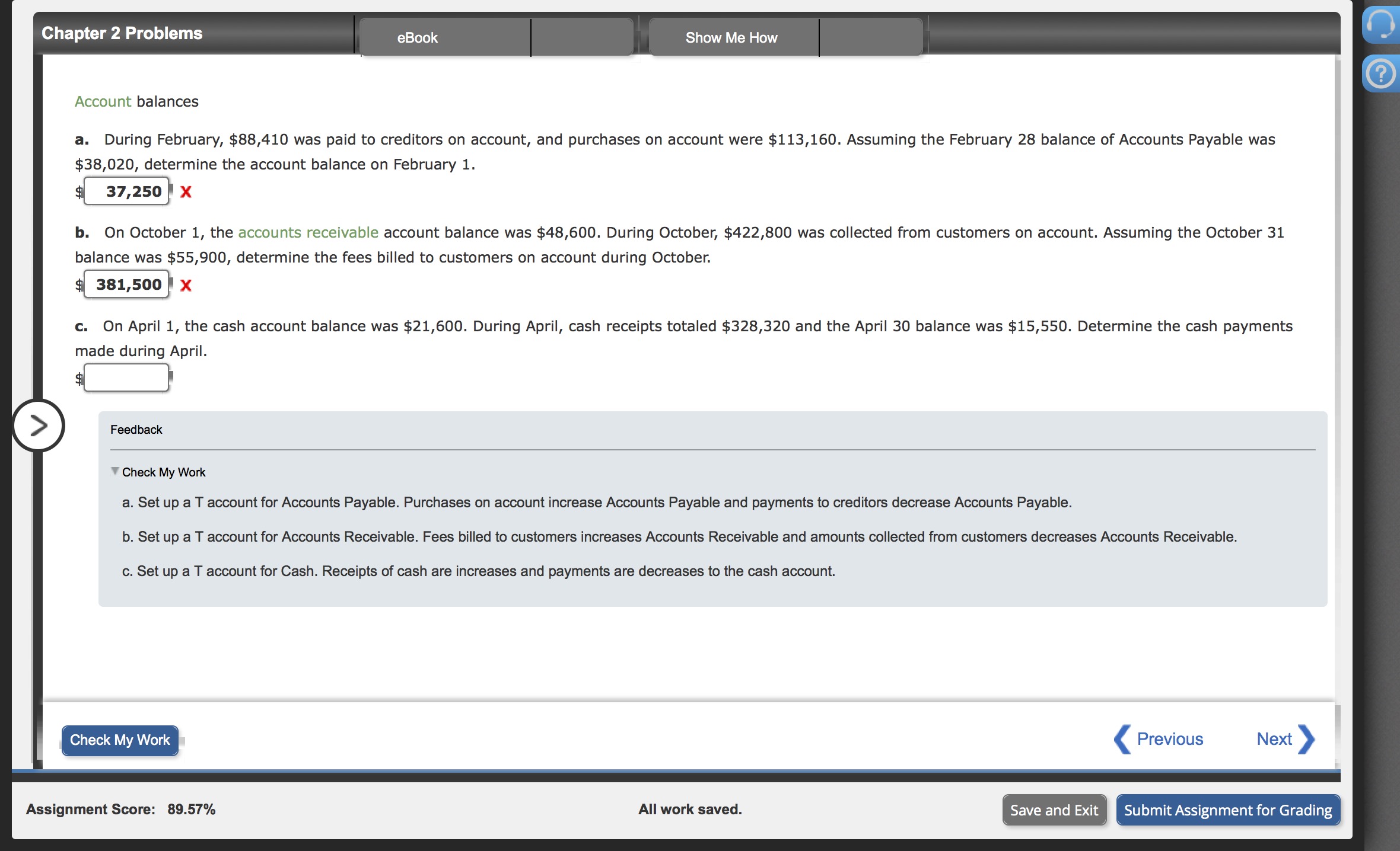 Solved Account balancesa. ﻿During February, $88,410 ﻿was | Chegg.com