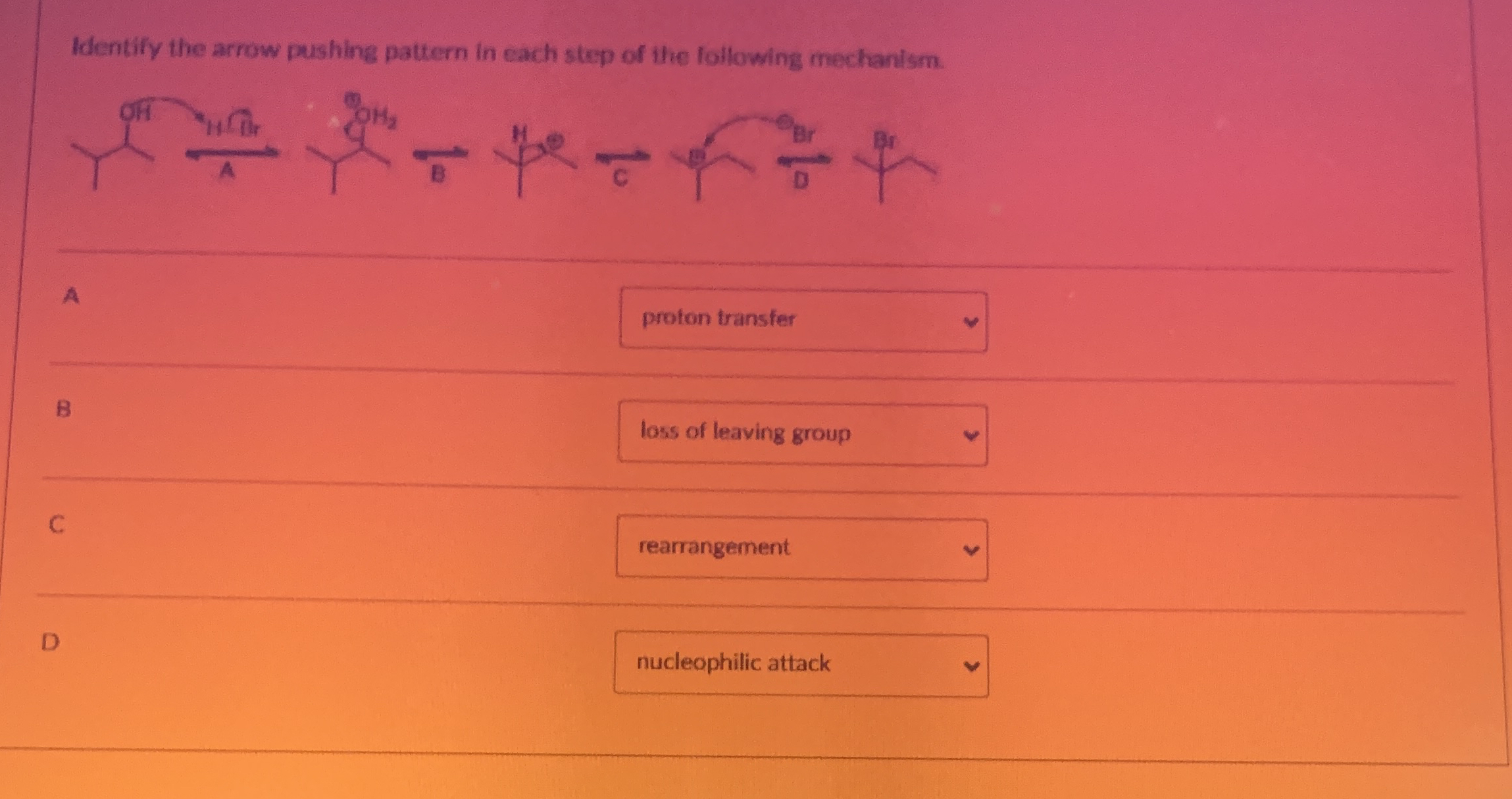 Solved Identify the arrow pushing pattern in cach stop of | Chegg.com