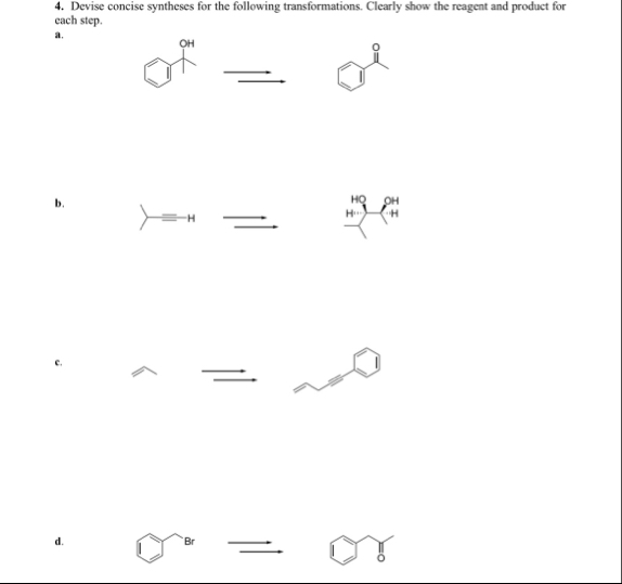 Solved Devise concise syntheses for the following | Chegg.com