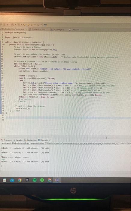 This is coded in java. How am I supposed to fill the | Chegg.com