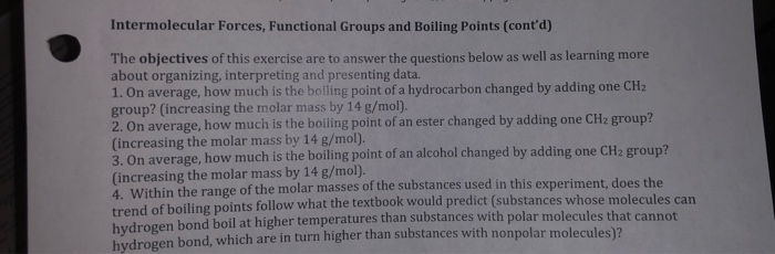 Solved (1) The graph of expected boiling point vs the molar | Chegg.com
