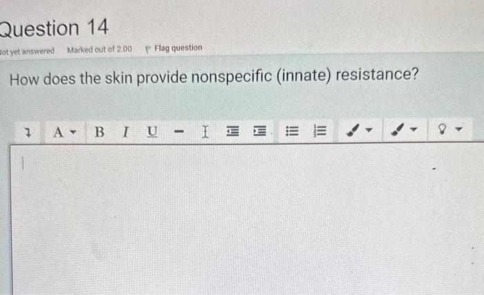 Solved How does the skin provide nonspecific (innate) | Chegg.com
