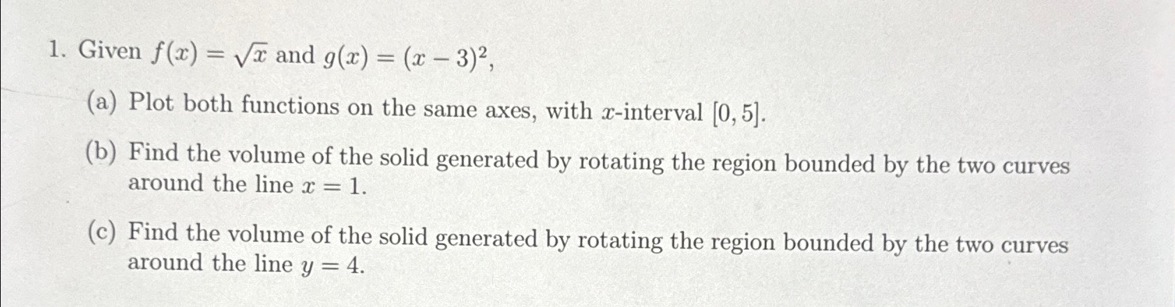Solved Given f(x)=x2 ﻿and g(x)=(x-3)2,(a) ﻿Plot both | Chegg.com