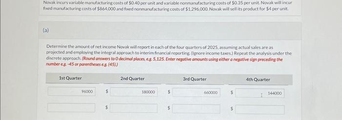 Solved Determine the amount of net income Novak will report | Chegg.com