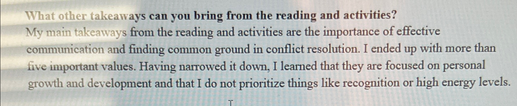Solved What other takeaways can you bring from the reading | Chegg.com