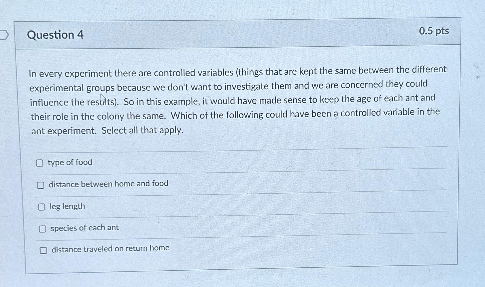 Solved Question 40.5ptsIn every experiment there are | Chegg.com