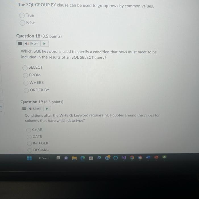 Solved The options when you want to delete a tuple in a | Chegg.com