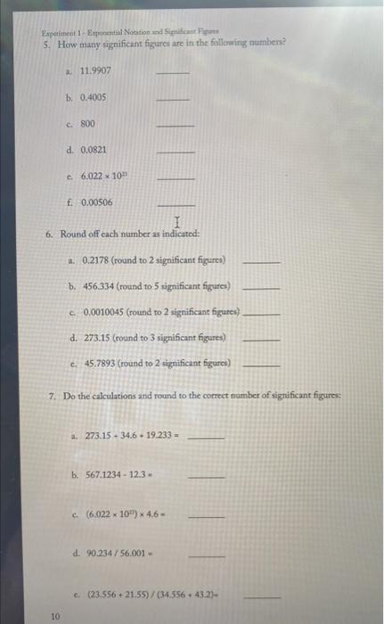 Solved Report 1. Write each number in scientific notation. | Chegg.com