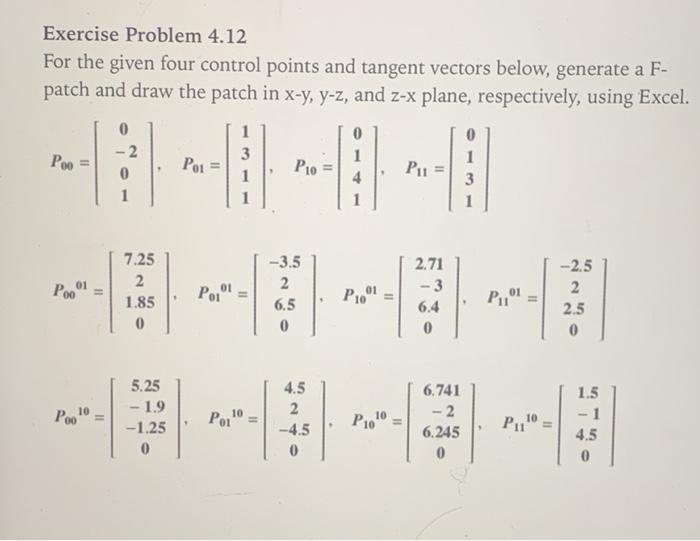 Solved Exercise Problem 4.12 For the given four control | Chegg.com