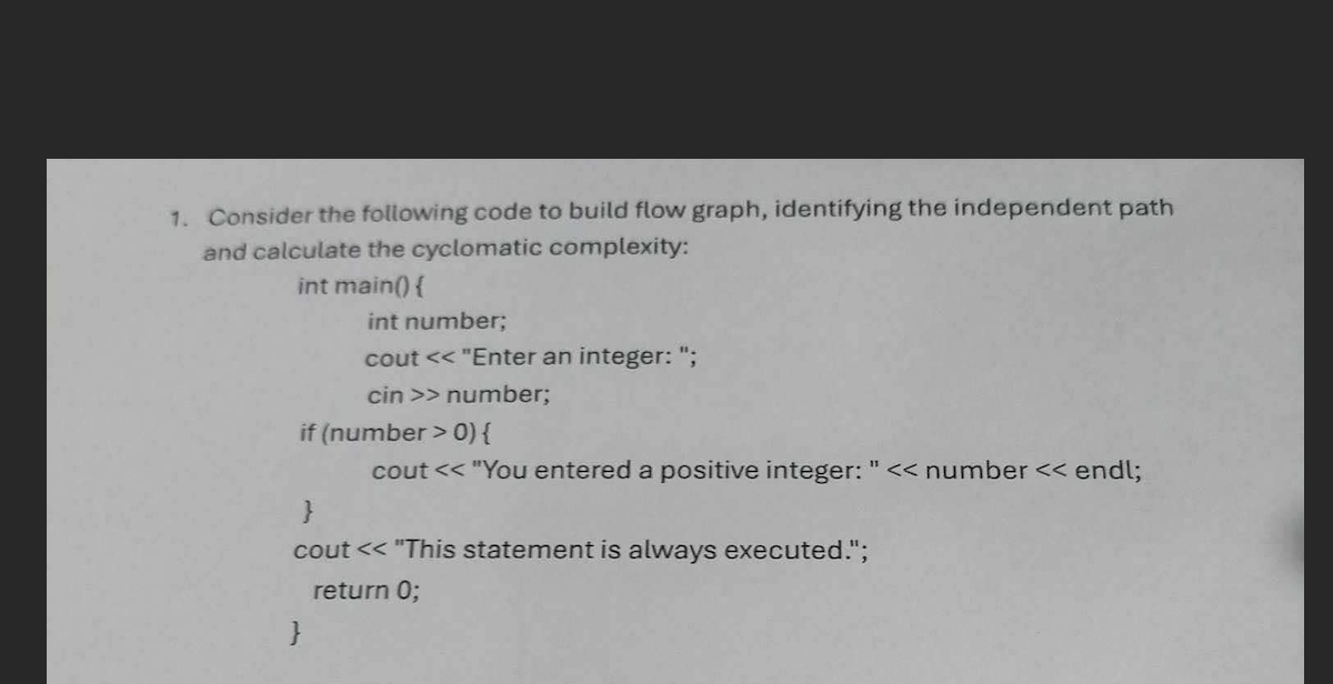 Solved 1. ﻿Consider the following code to build flow graph, | Chegg.com