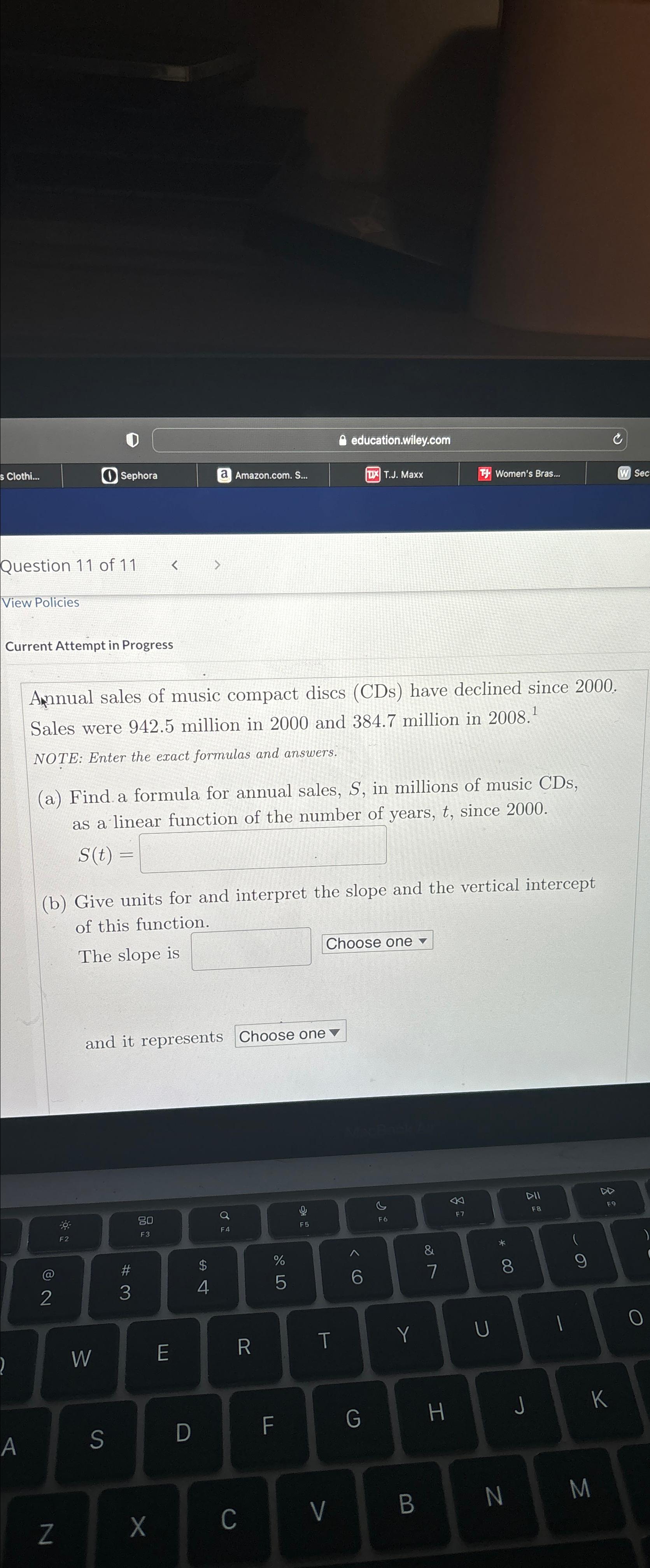 Solved Question 11 ﻿of 11View PoliciesCurrent Attempt in | Chegg.com