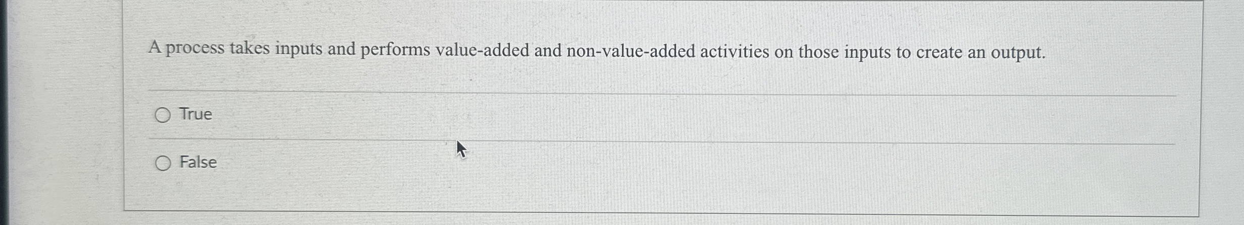 Solved A process takes inputs and performs value-added and | Chegg.com