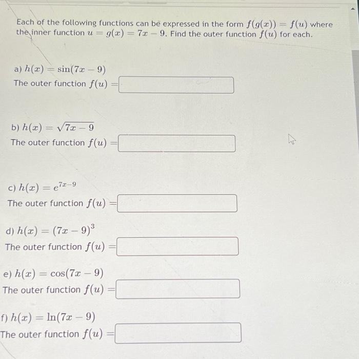 Solved Each of the following functions can be expressed in | Chegg.com