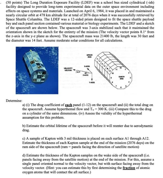 . (50 points) The Long Duration Exposure Facility | Chegg.com