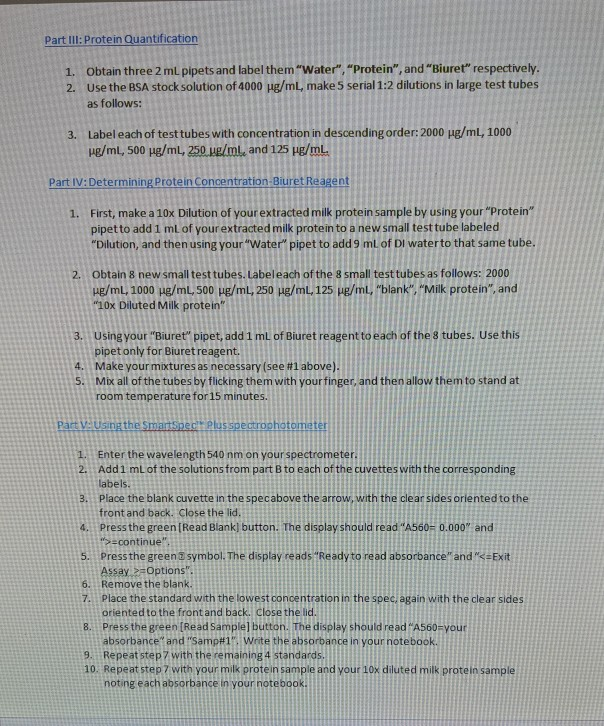 This is a lab about extracting milk proteins using | Chegg.com