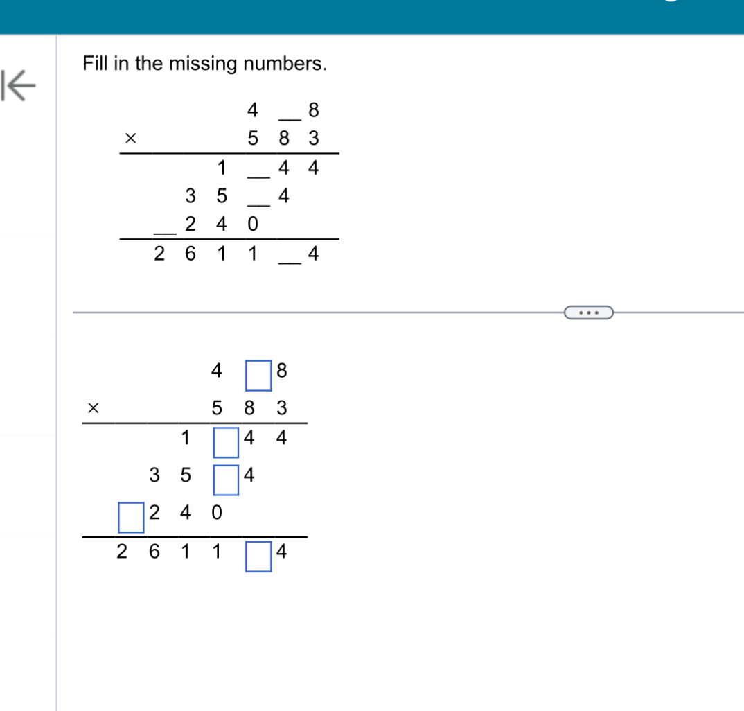 Solved Fill in the missing | Chegg.com