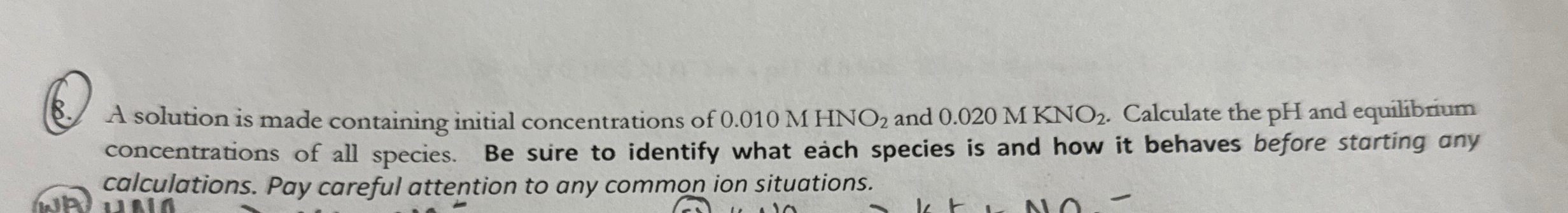 Solved A solution is made containing initial concentrations | Chegg.com