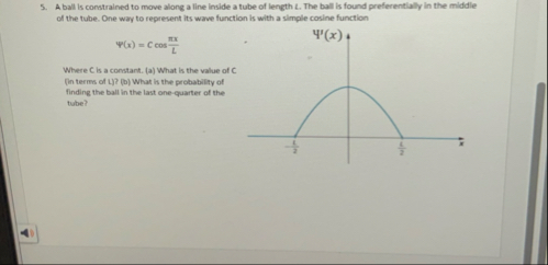 Solved A ball is constrained to move along a line inside a | Chegg.com