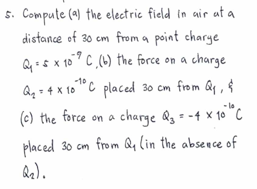 Solved Compute (a) ﻿the electric field in air at a distance | Chegg.com