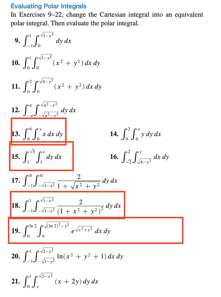 Solved HELP WITH THE ONES THAT ARE IN RECTANGLES PLEASE!! I | Chegg.com