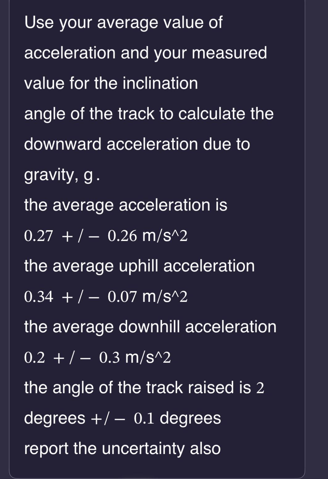 Solved Steps foUse your average value of acceleration and | Chegg.com