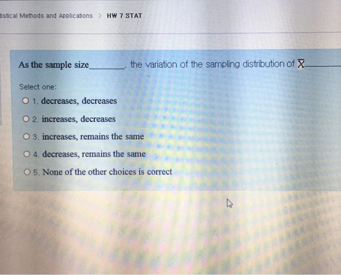 Solved tistical Methods and Applications > HW 7 STAT As the | Chegg.com