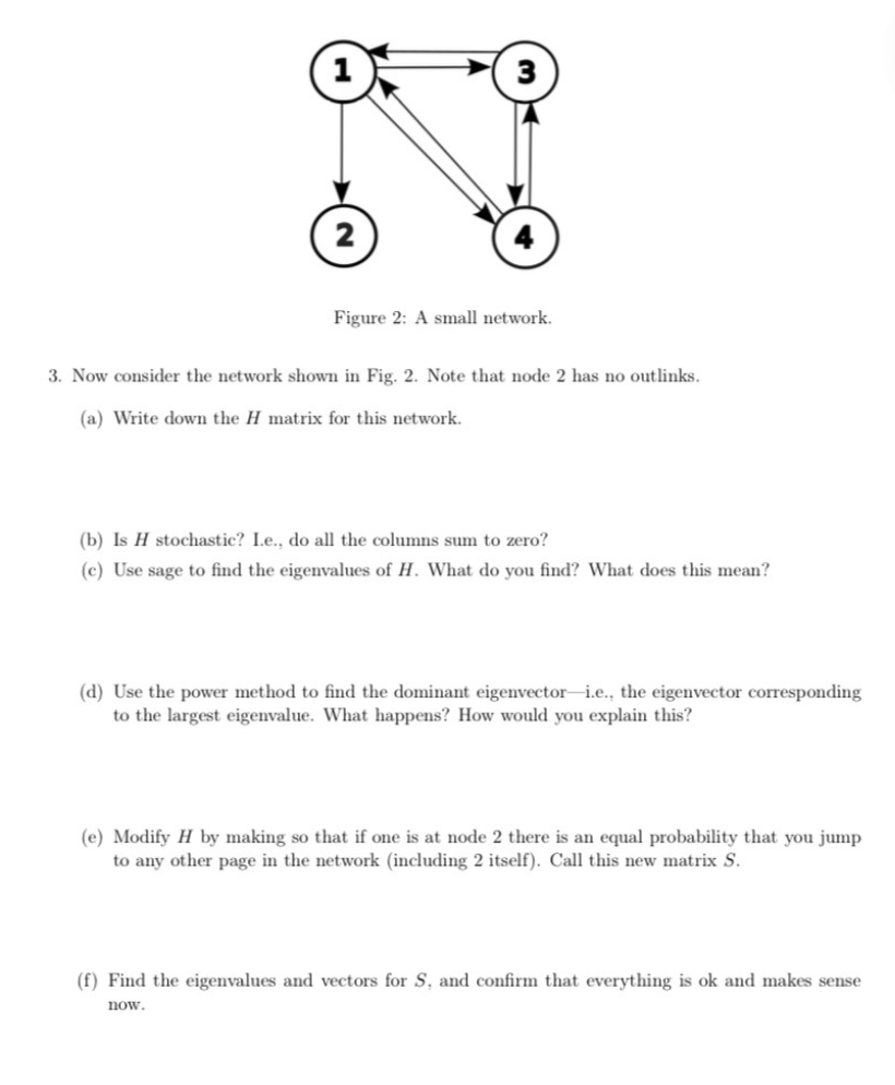 Solved Figure 2: A small network.Now consider the network | Chegg.com