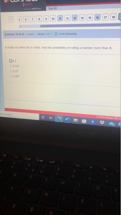 Solved IMATH Test #2 6 10 15 16 9 12 17 18 13 Question 19 of | Chegg.com