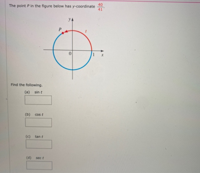 Solved The point P in the figure below has y-coordinate 40 | Chegg.com