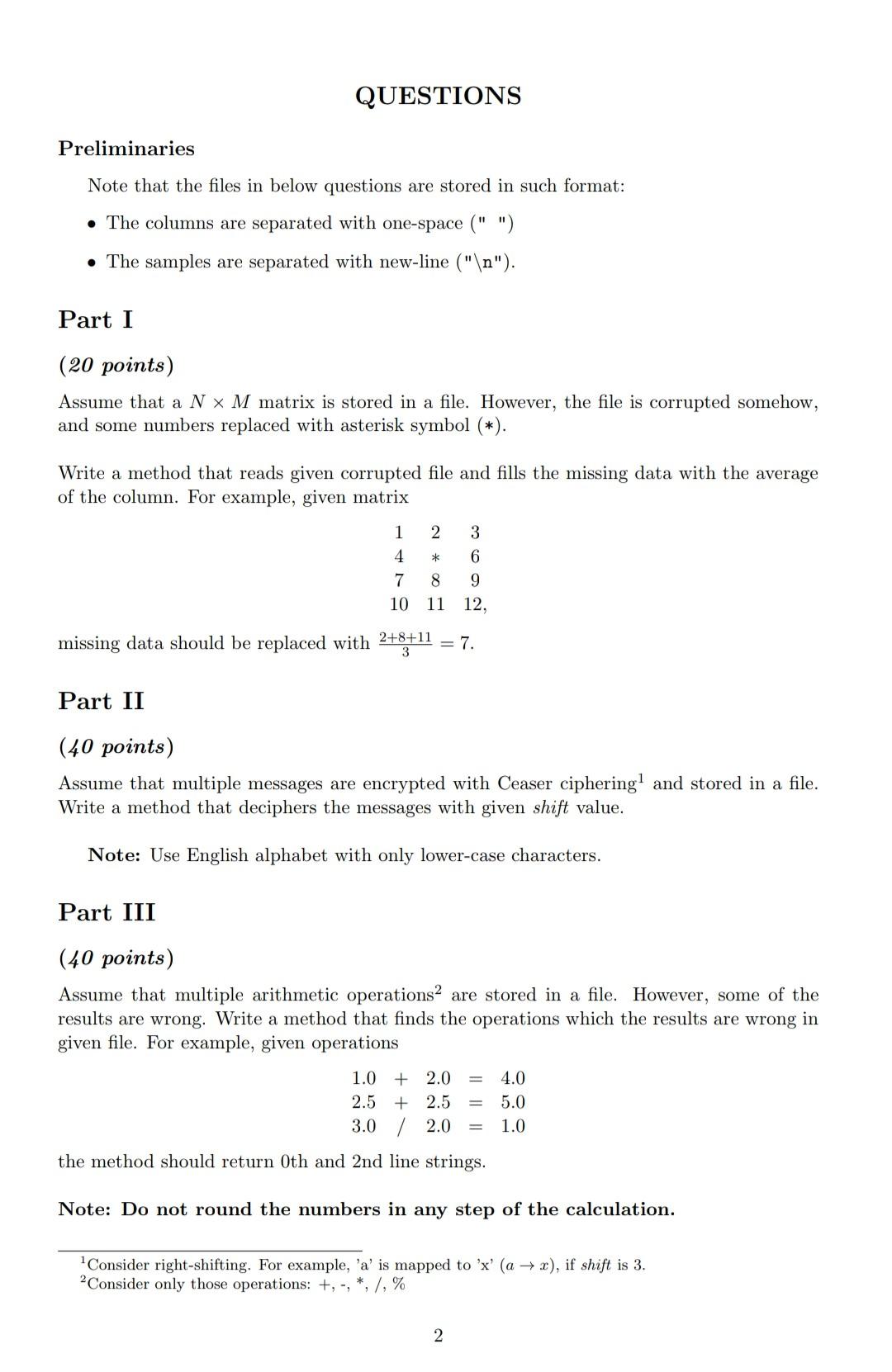 Solved QUESTIONS Preliminaries Note that the files in below | Chegg.com