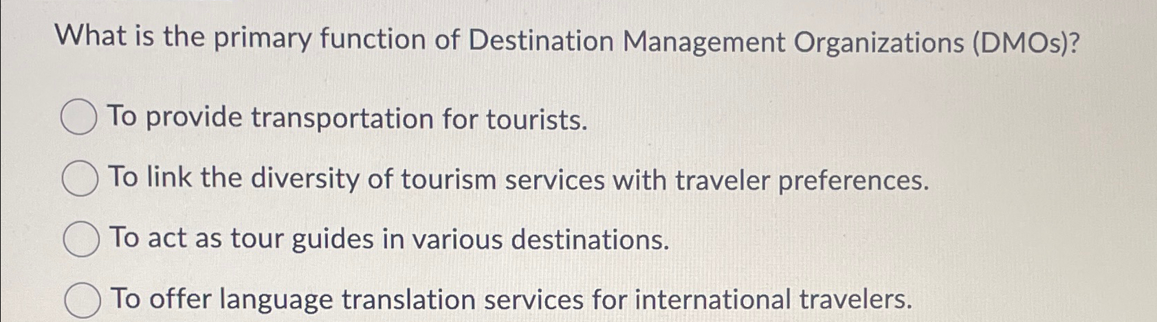 Solved What is the primary function of Destination | Chegg.com