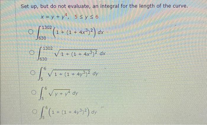 Solved Set up, but do not evaluate, an Integral for the | Chegg.com